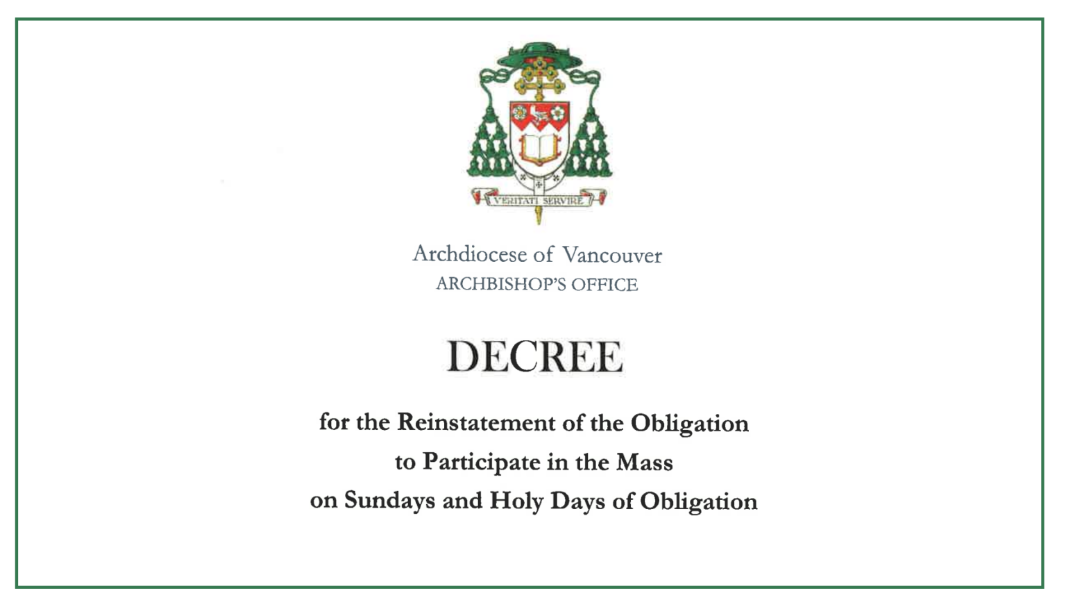 DECREE for the Reinstatement of the Obligation to Participate in the ...